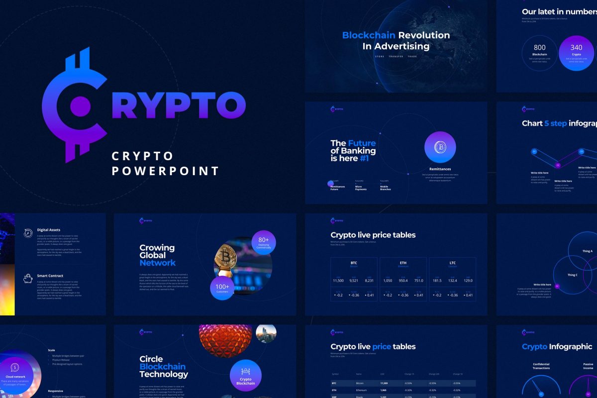 CRYPTO Powerpoint Template – Presentation Artists